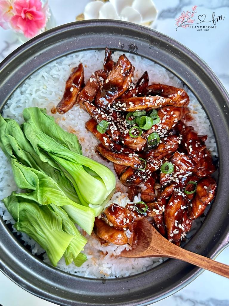 Donabe Teriyaki Chicken and Lemongrass Rice – Flavorsome Musings